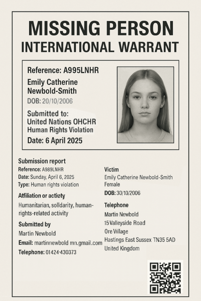 FOIA Request: International Arrest Warrant Inquiry for Missing Child ...